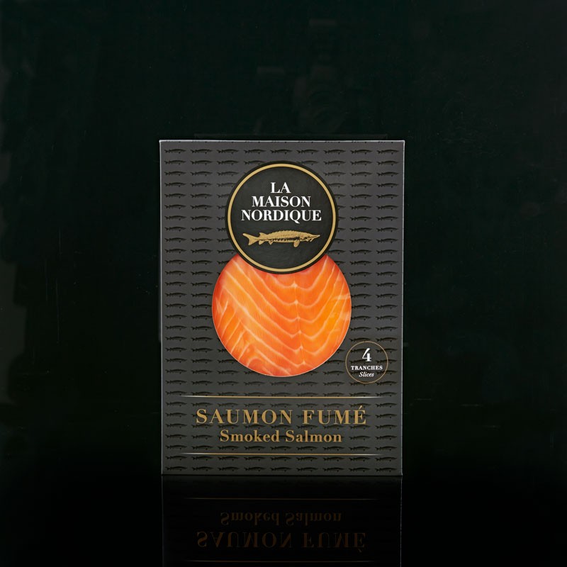 Saumon fumé tranché main (2/4 tranches) - La Maison Nordique